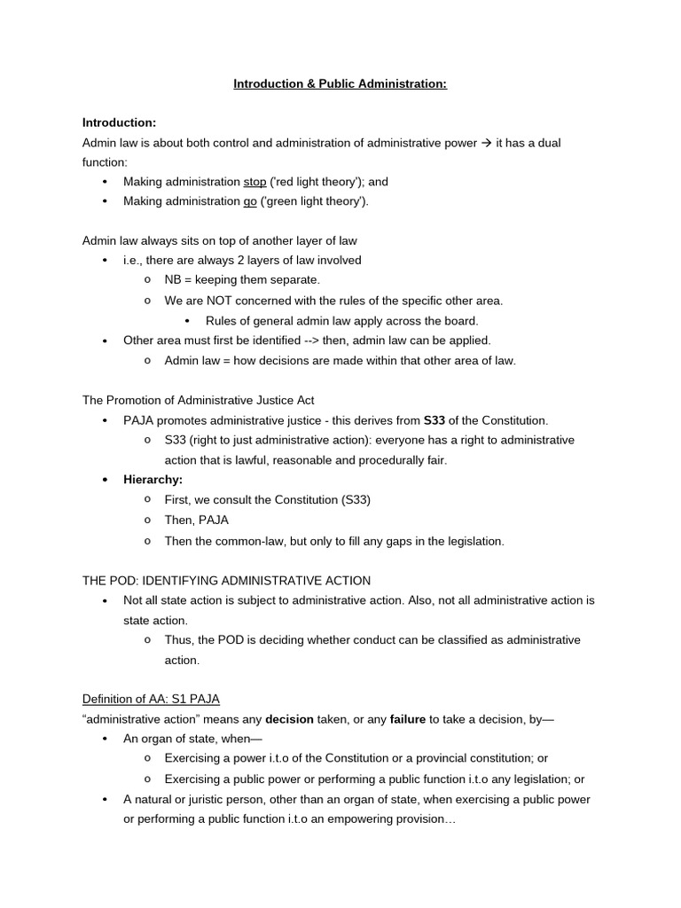 1 Intro & Public Administration | PDF | Administrative Law | Collective Agreement