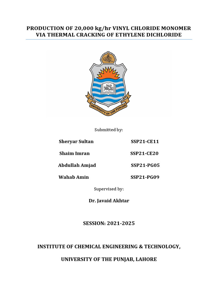 Production of 20,000 KG/HR Vinyl Chloride Monomer Via Thermal Cracking ...