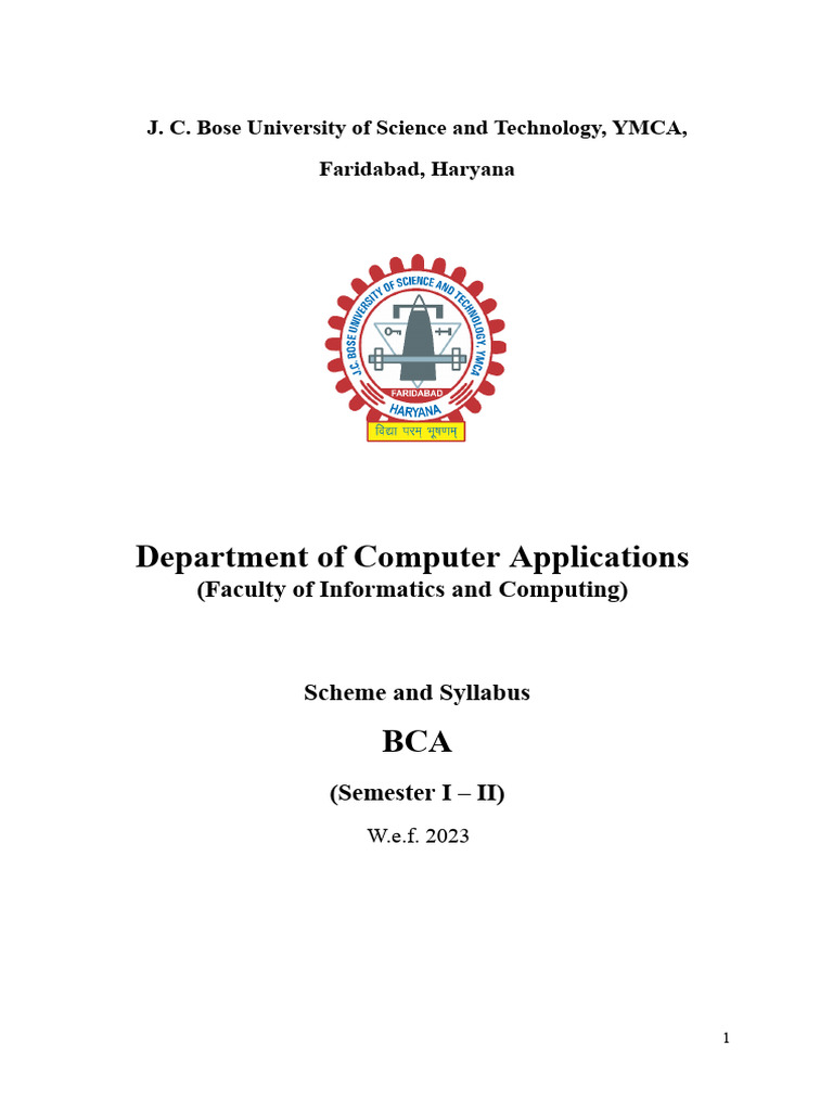 BCA 1st Year Formated | PDF | Computer Network | Electronic Circuits
