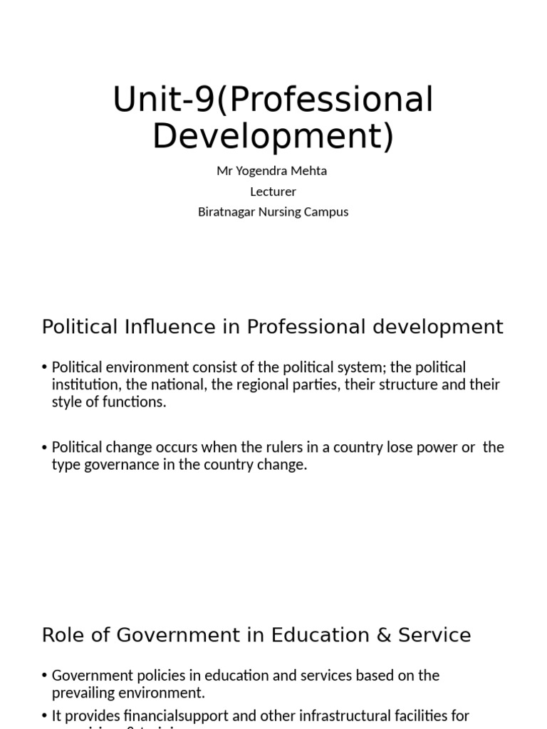 Unit-9 (Professional Development) | PDF | Mentorship | Goal