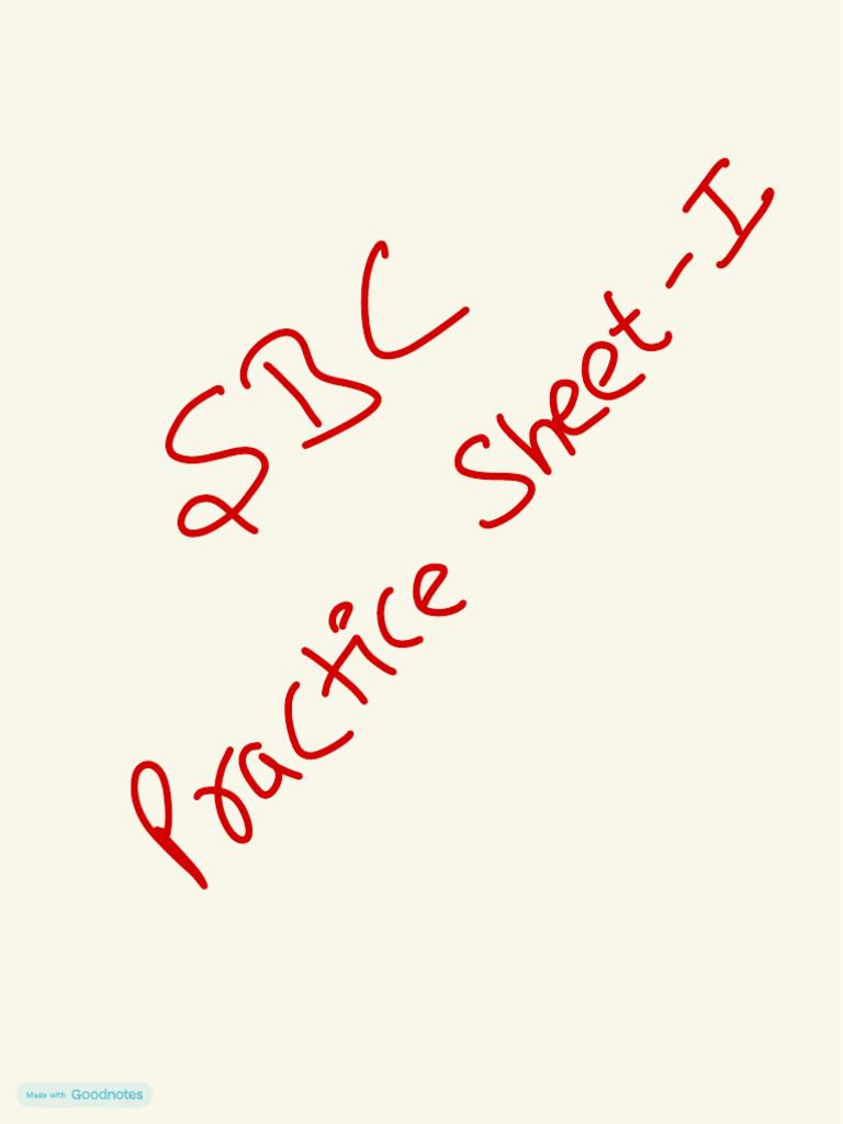 SBC Practice Sheet 1 Mole Concept | PDF