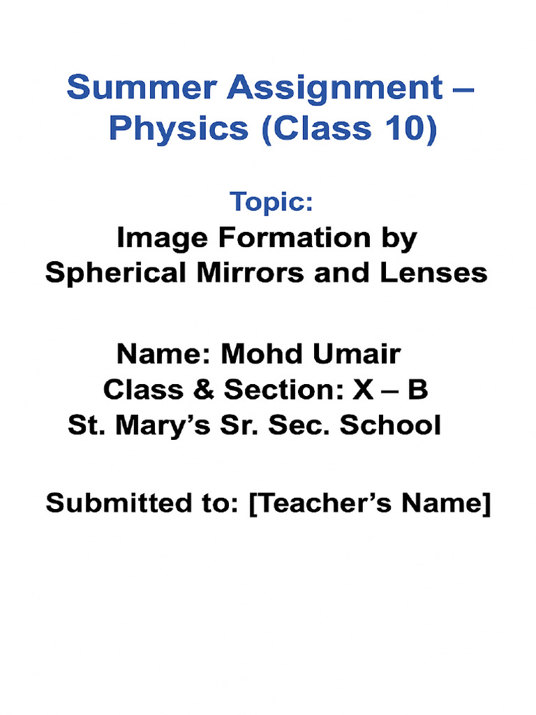 Physics Assignment Final With Diagrams | PDF