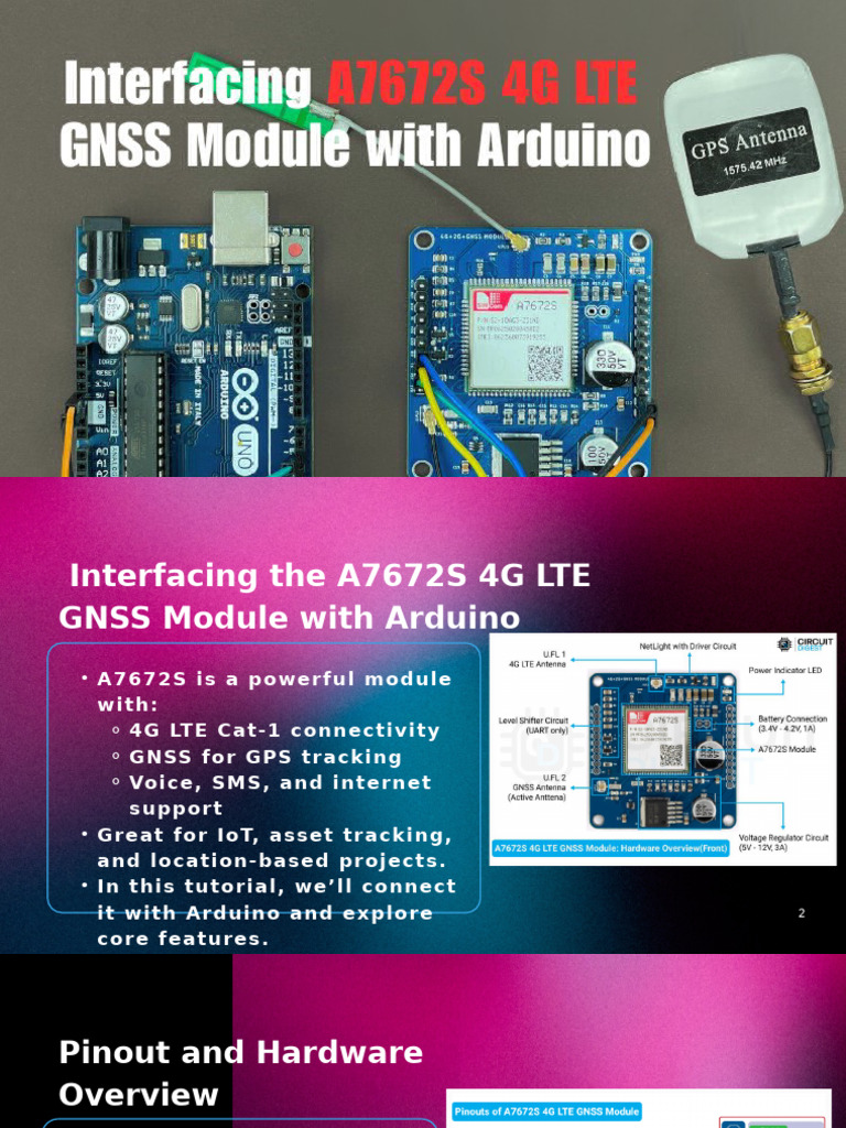Interfacing The A7672S GNSS Module With Arduino | PDF