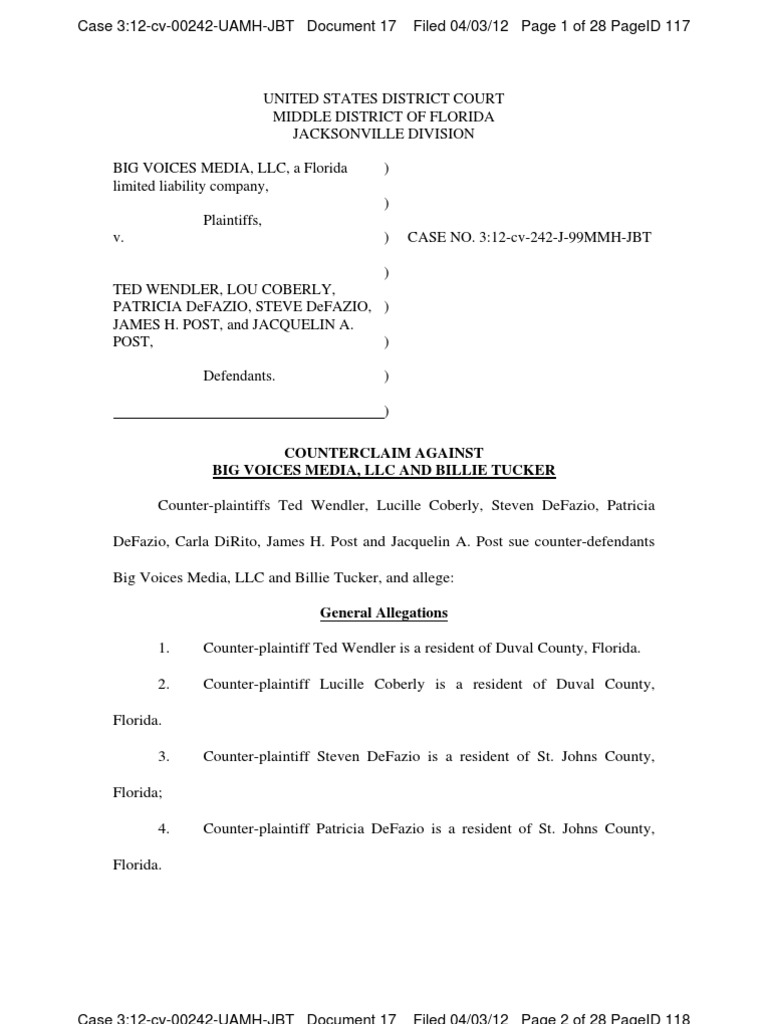 Counter Claim | PDF | Misrepresentation | Deception