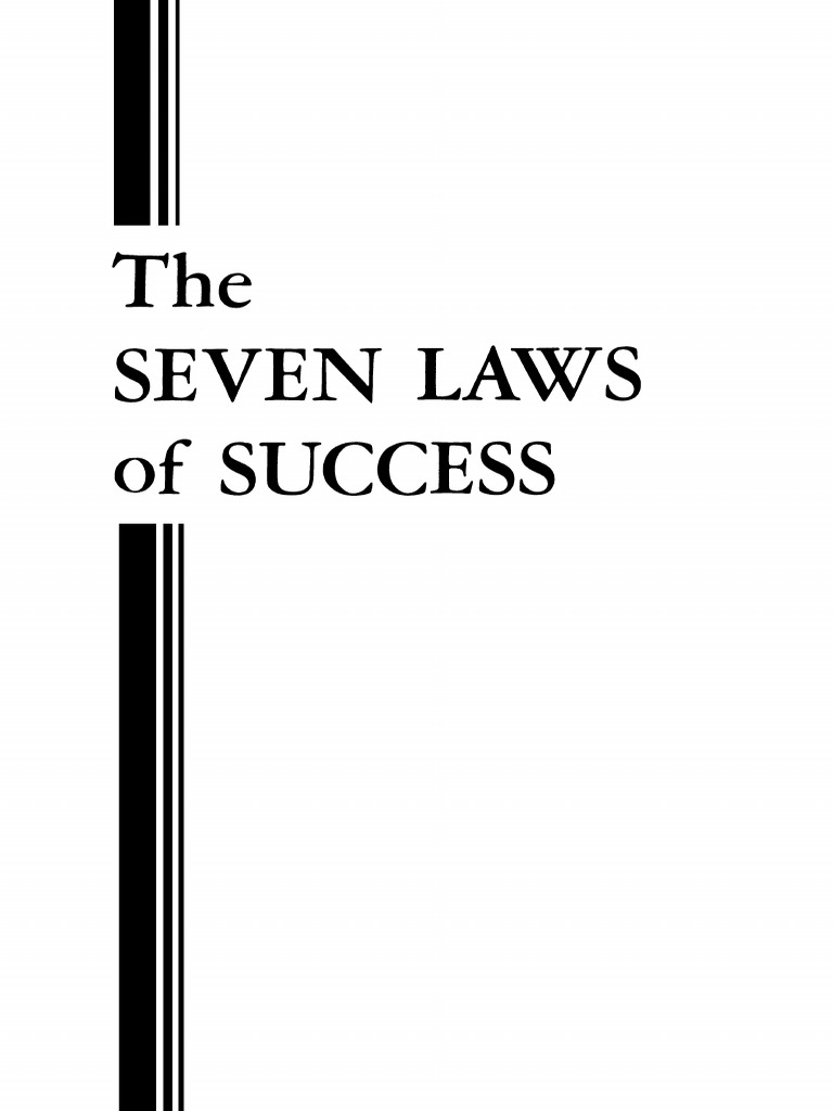 The Seven Laws of Success 1961 | PDF