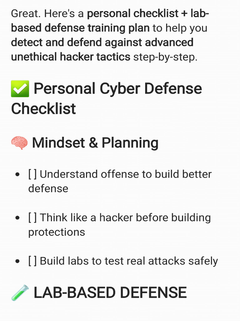 Lab-Based Defence Plan 250708 212814 | PDF