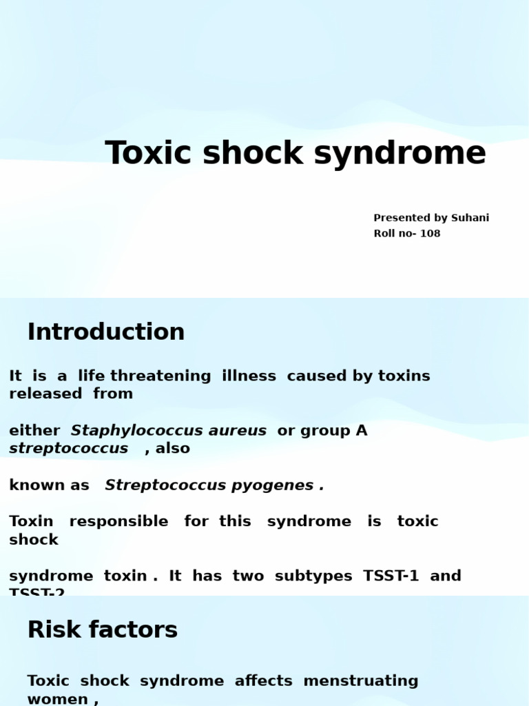 Understanding Toxic Shock Syndrome | PDF