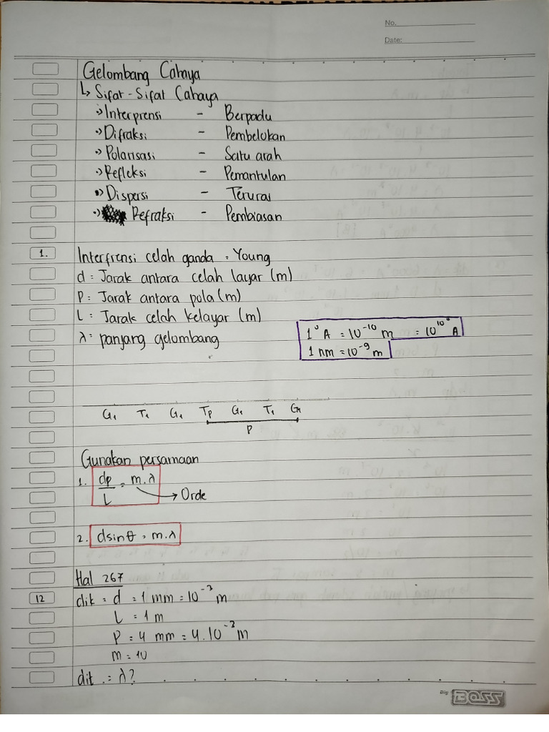 Catatan Fisika Hanisa Ummi Rahmadani 12 IPA 2 | PDF