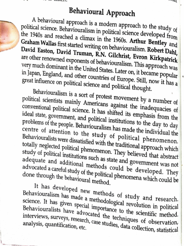 Understanding Behavioralism in Political Science | PDF | Science ...