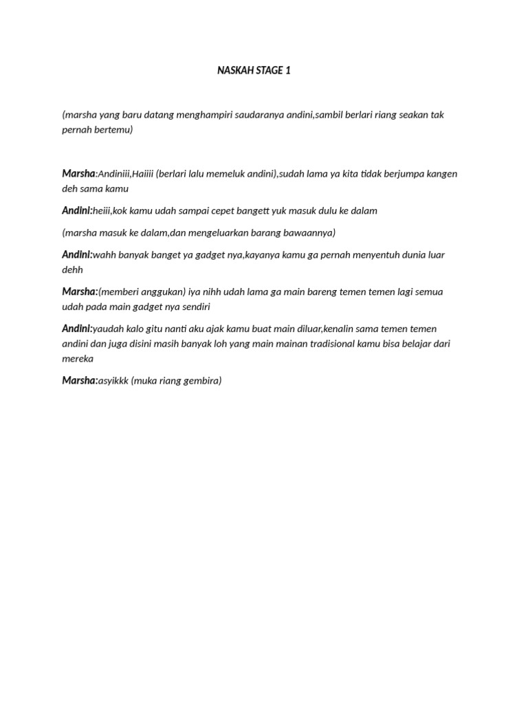 Naskah Stage 1 | PDF