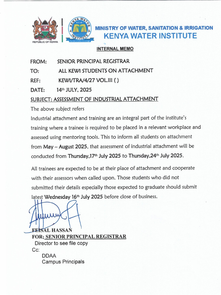 Assessment of Industrial Attchment | PDF