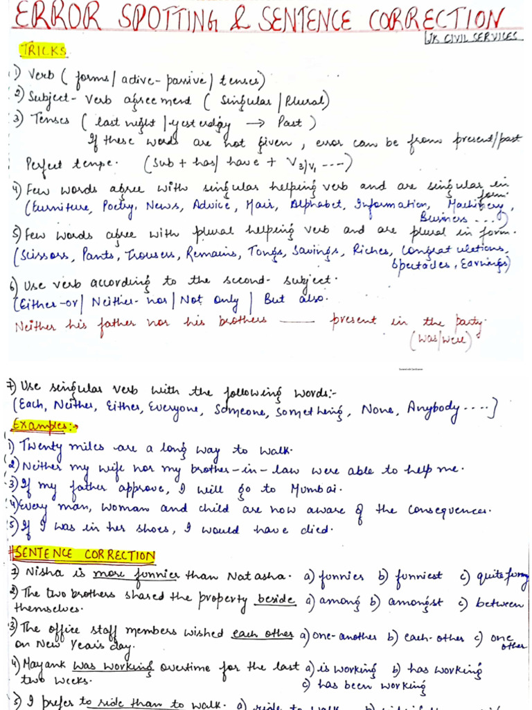 Lec 28 - Error Spotting and Sentence Correction - 53032089 - 2025 - 07 ...