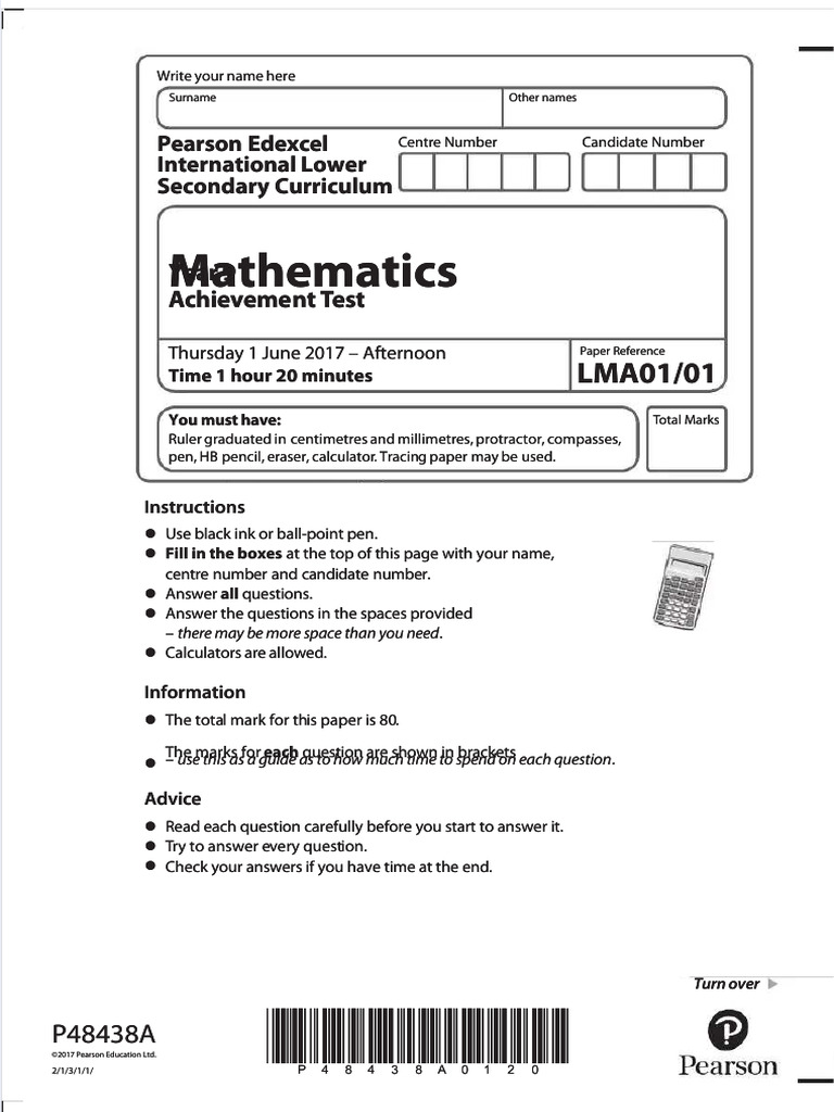 Latihan Soal Math Pearson Year 9 | PDF
