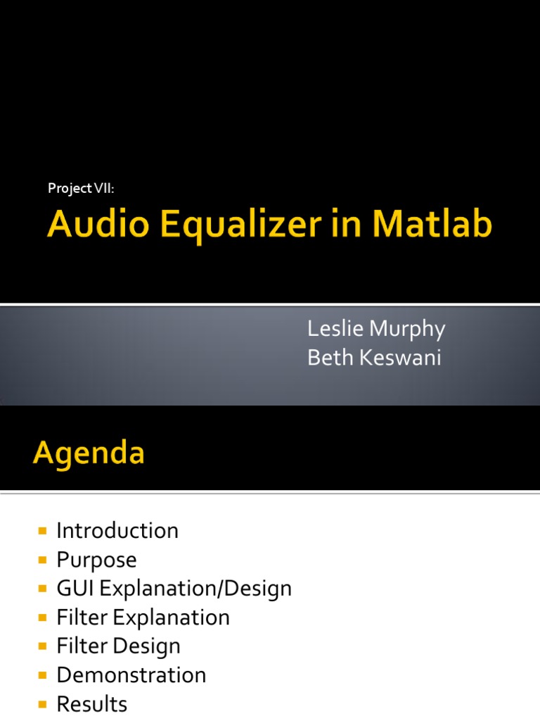 MATLAB Audio Equalizer Design | PDF | Equalization (Audio) | Filter ...