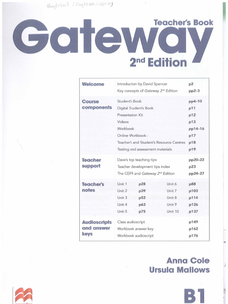 Gateway B1 (2nd Edition) - Teacher's Book | PDF
