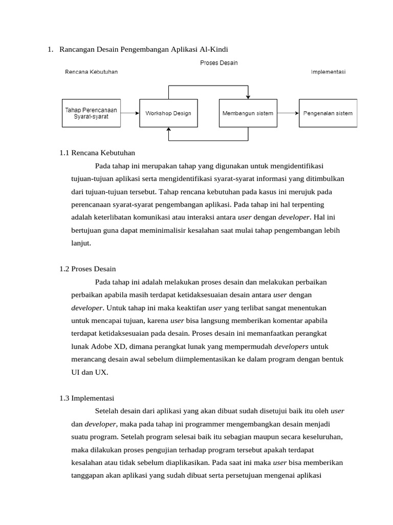 Rancangan Desain Pengembangan Aplikasi Al | PDF