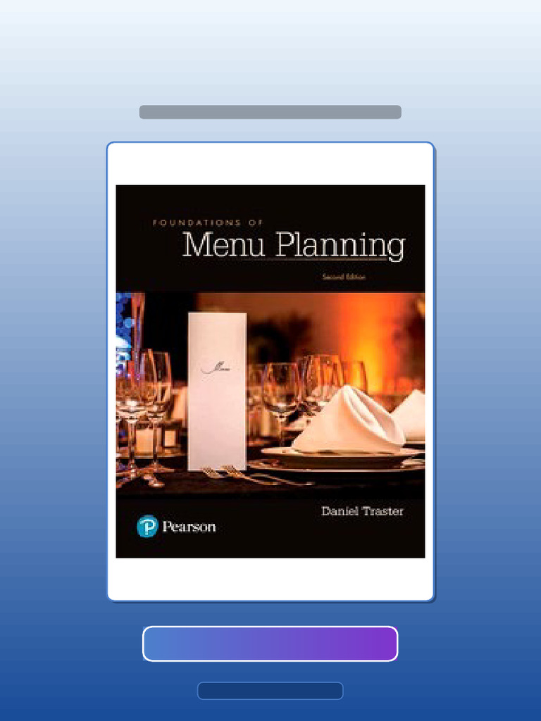 Foundations of Menu Planning Whats New in Culinary Hospitality 2nd ...