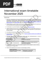O Level Timetable: Oct-Nov 2025 | PDF | Qualifications | Student ...