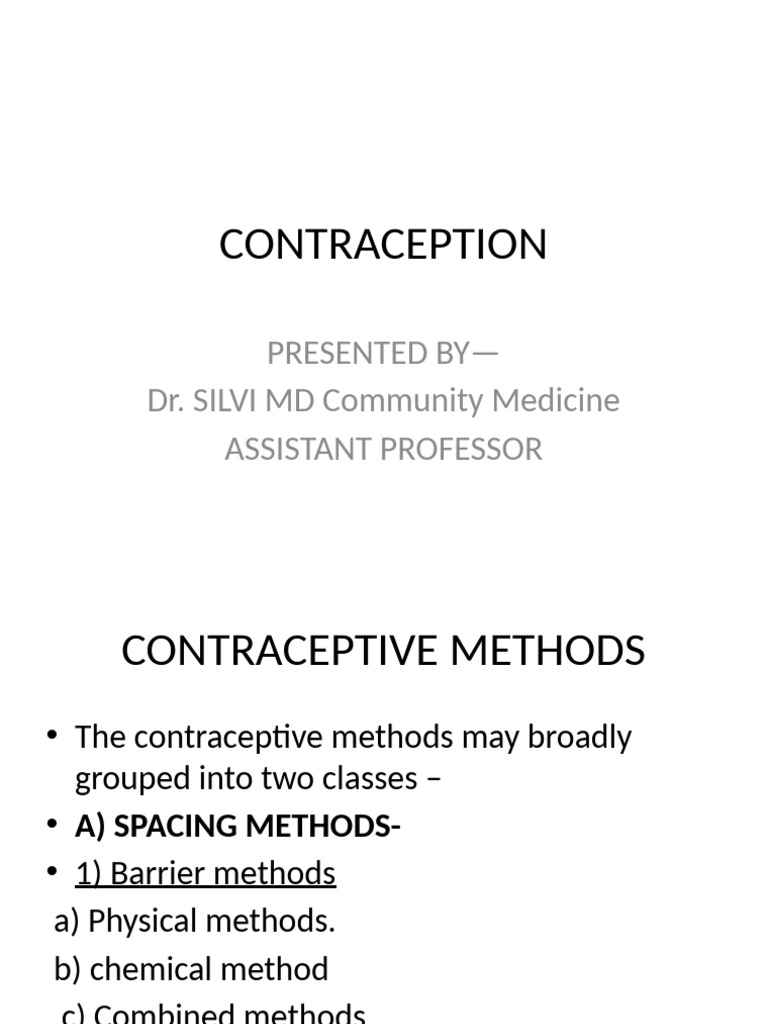 Contraceptive Methods | PDF | Condom | Family Planning