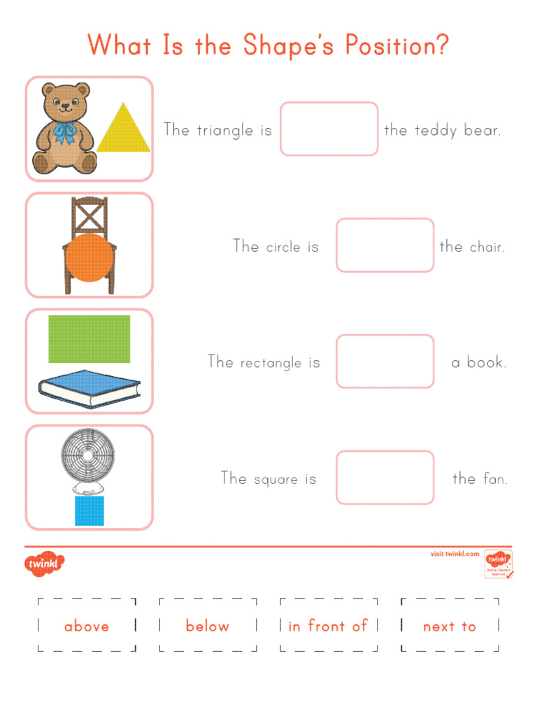 Us M 716 Sec What Is The Shapes Position Cut and Paste Activity Super ...