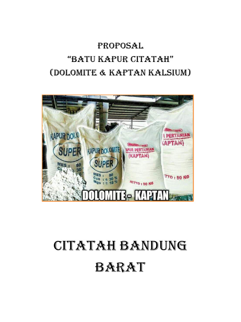 Manfaat Kapur Dolomit untuk Tanah | PDF