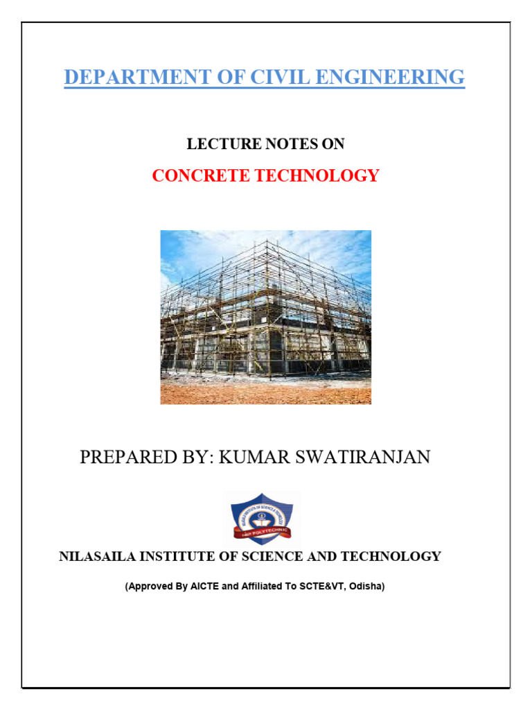 TH 4 Concrete Technology | PDF | Concrete | Cement