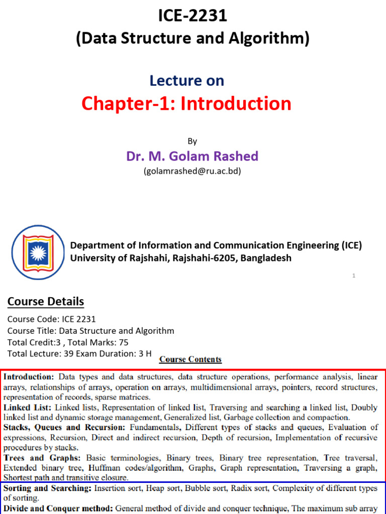 Introduction To DSA (Part 1) | PDF | Computer Programming | Algorithms And Data Structures