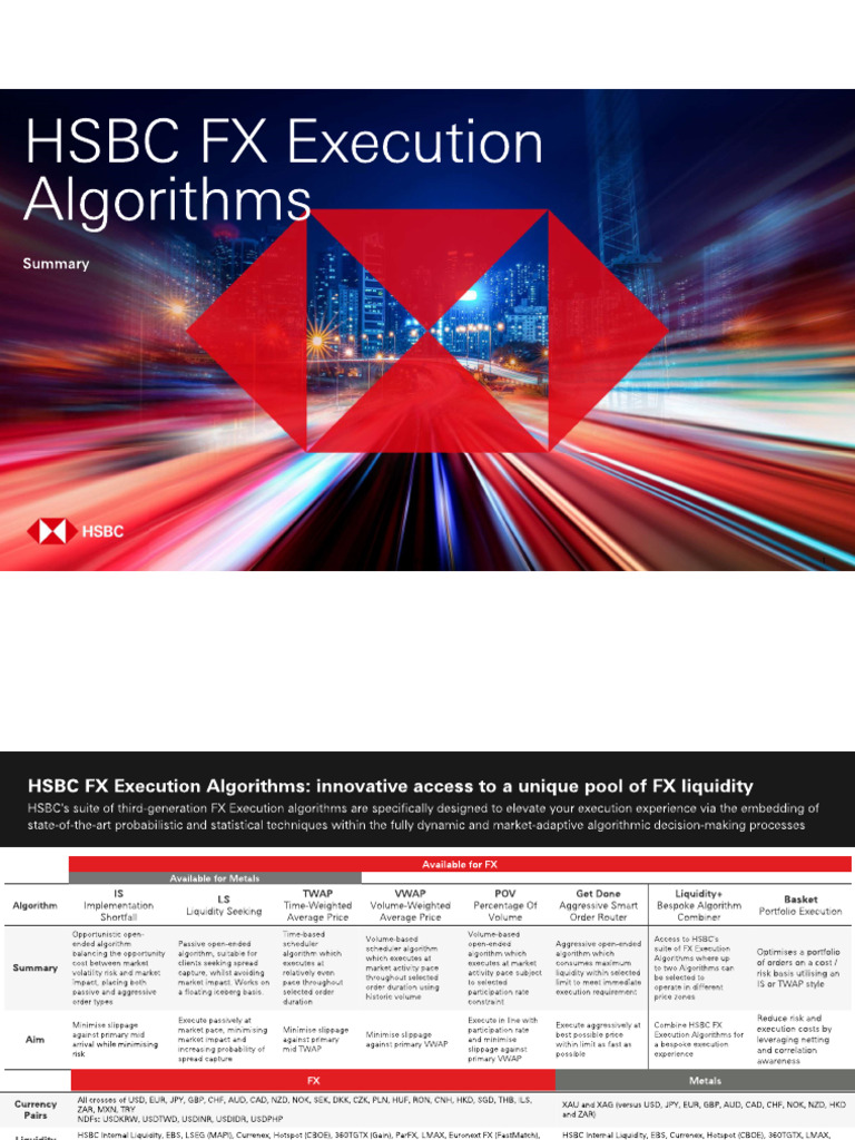 FX Executions Algorithms | PDF