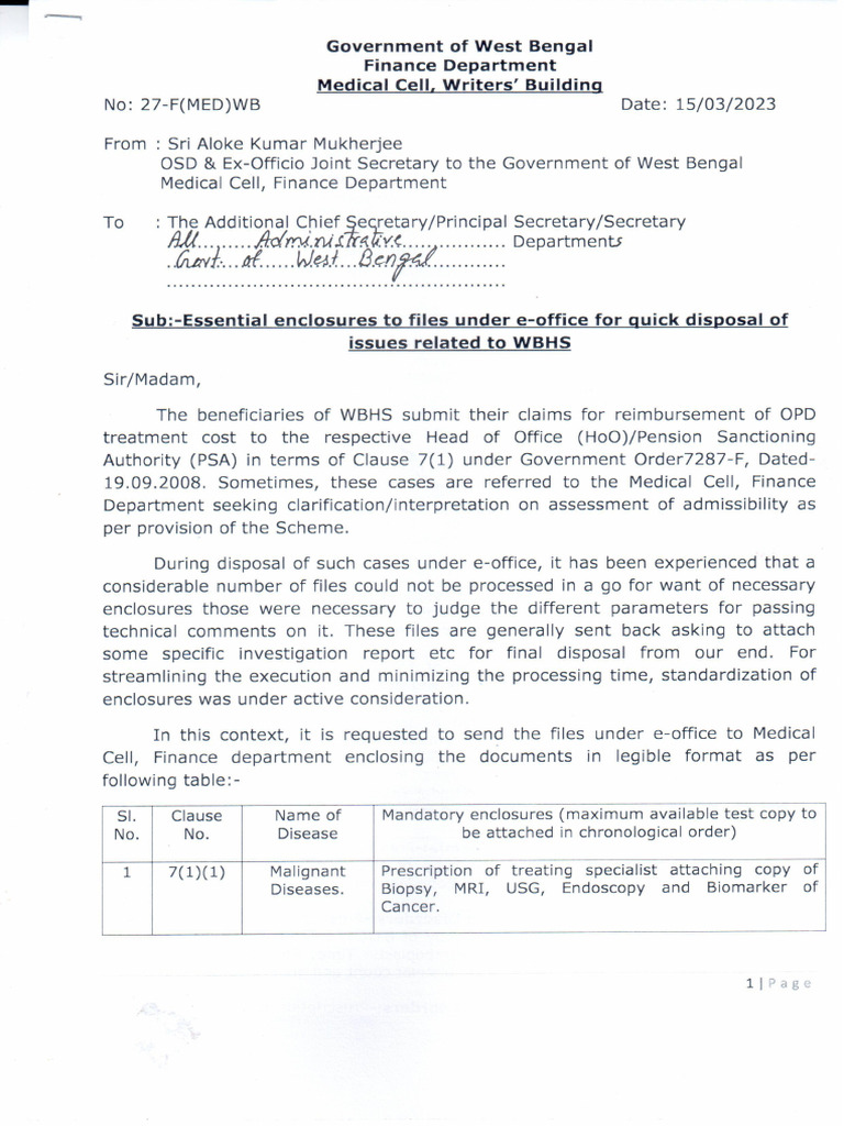 27-f (Med) WB Mandatory Enclosures | PDF