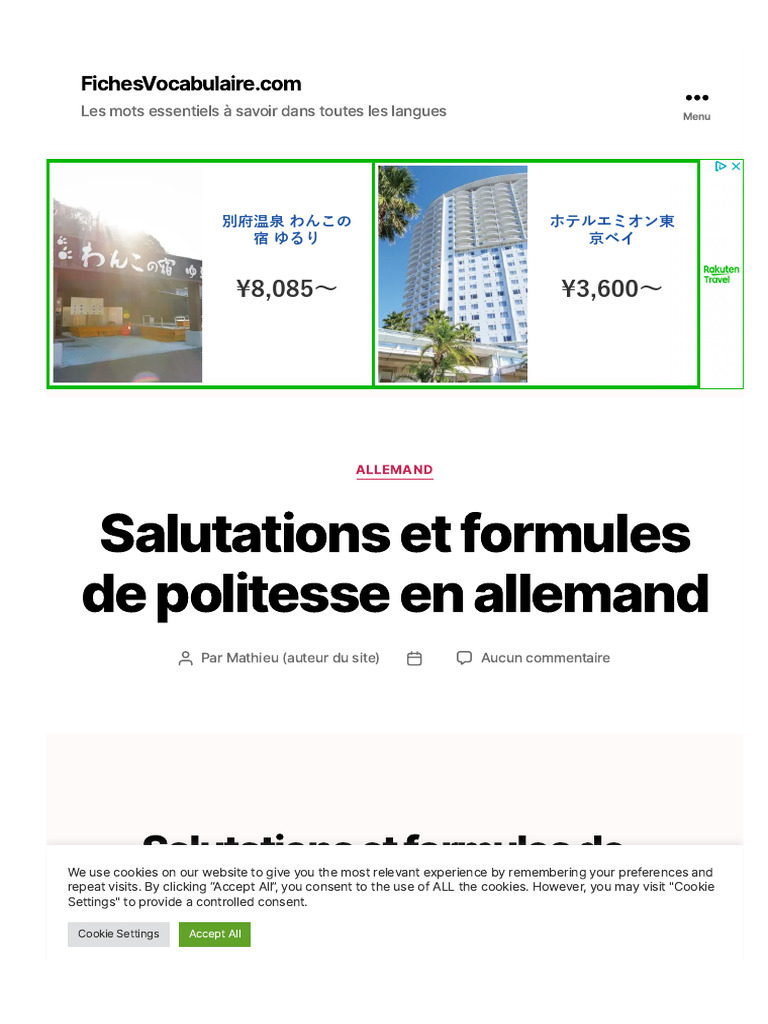Salutations et politesse en allemand | PDF