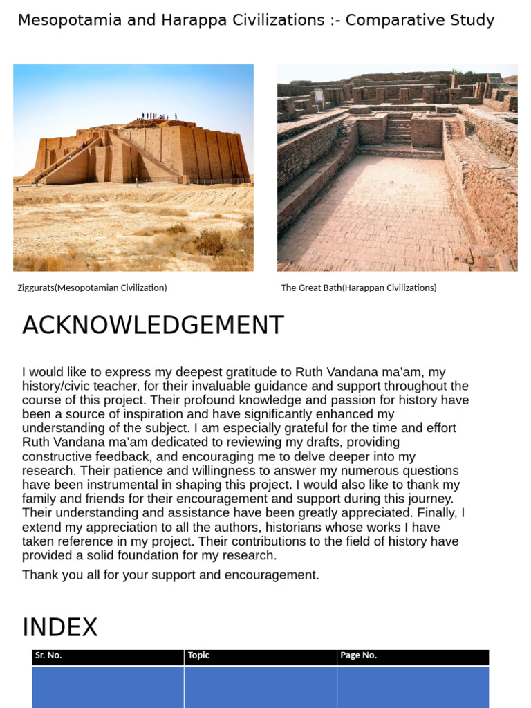 Comparative Study of Harappan and Mesopotamian Civilizations | PDF ...