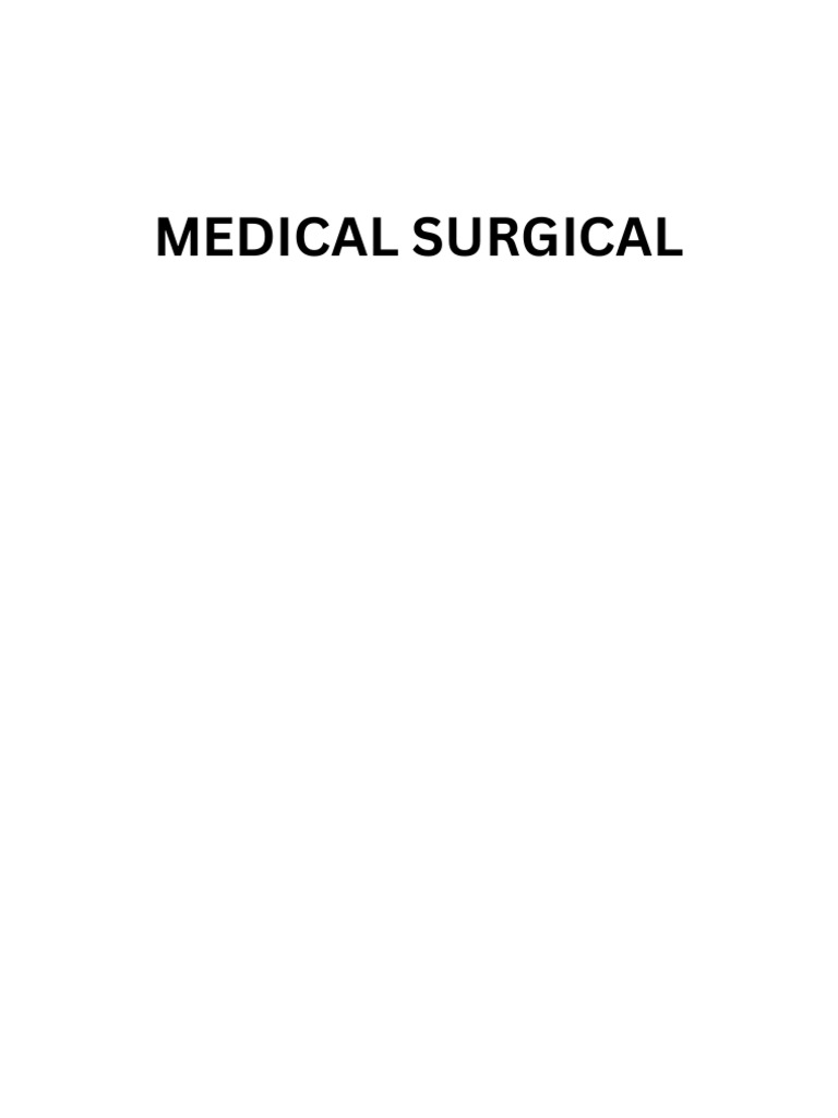 Medical Surgical | PDF