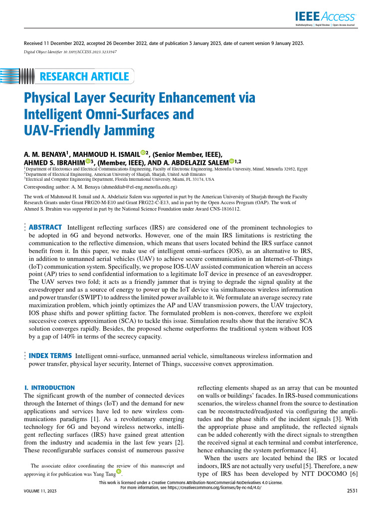Physical Layer Security Enhancement Via Intelligent Omni-Surfaces and ...