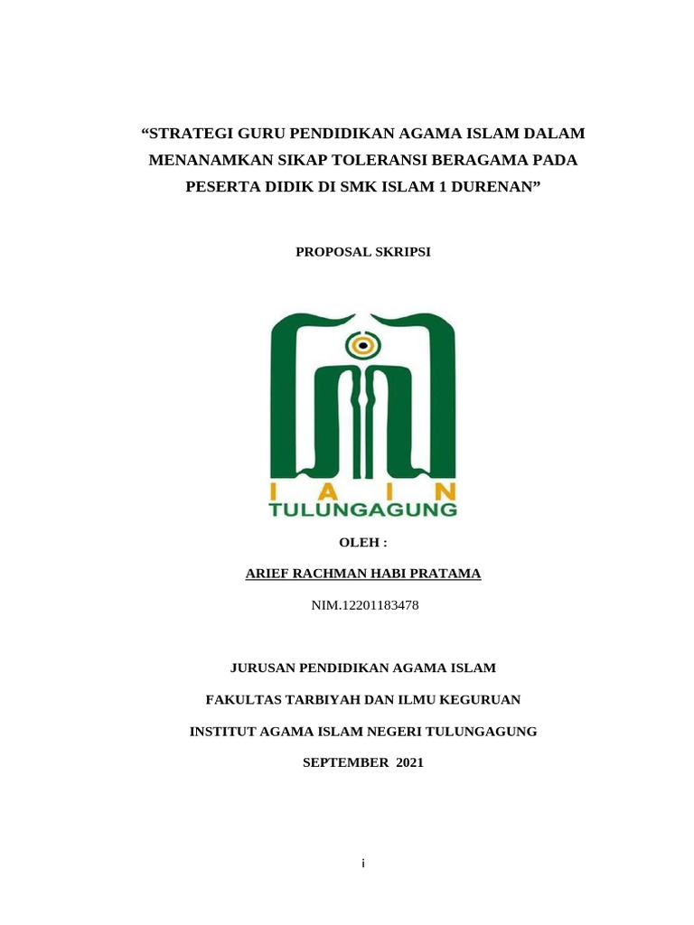 Proposal Sempro Arief RHP | PDF