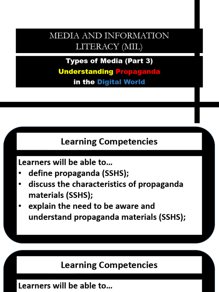 3.MIL 4. Types of Media Part 3 Understanding Propaganda in The Digital ...