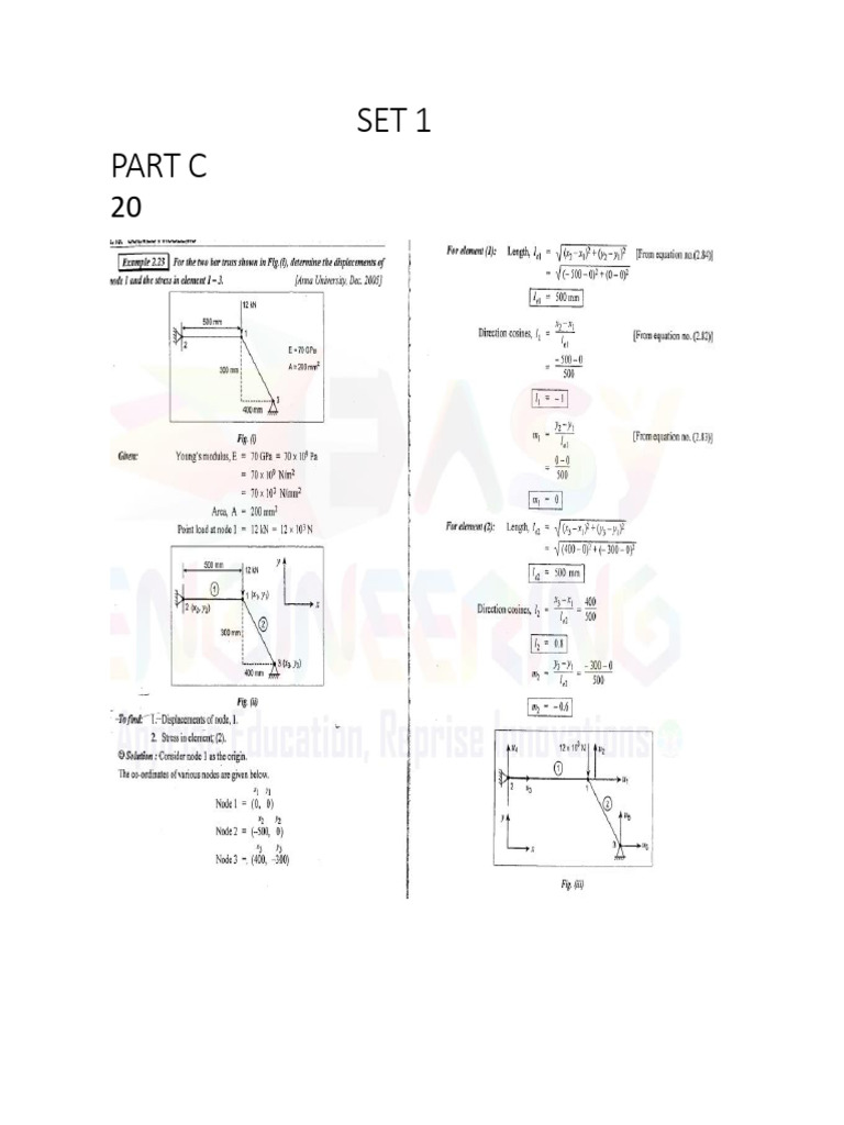 Fea 12 Marks Answer Key | PDF