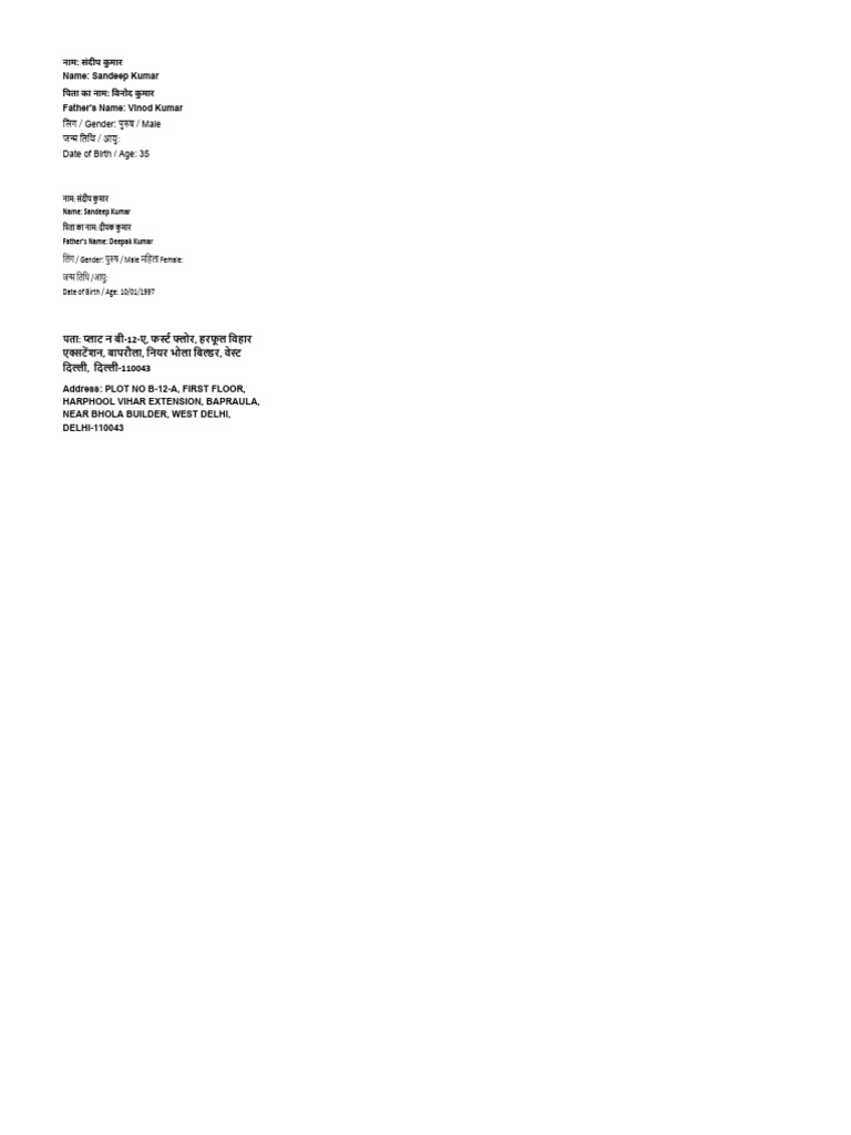 Voter Epic Format | PDF