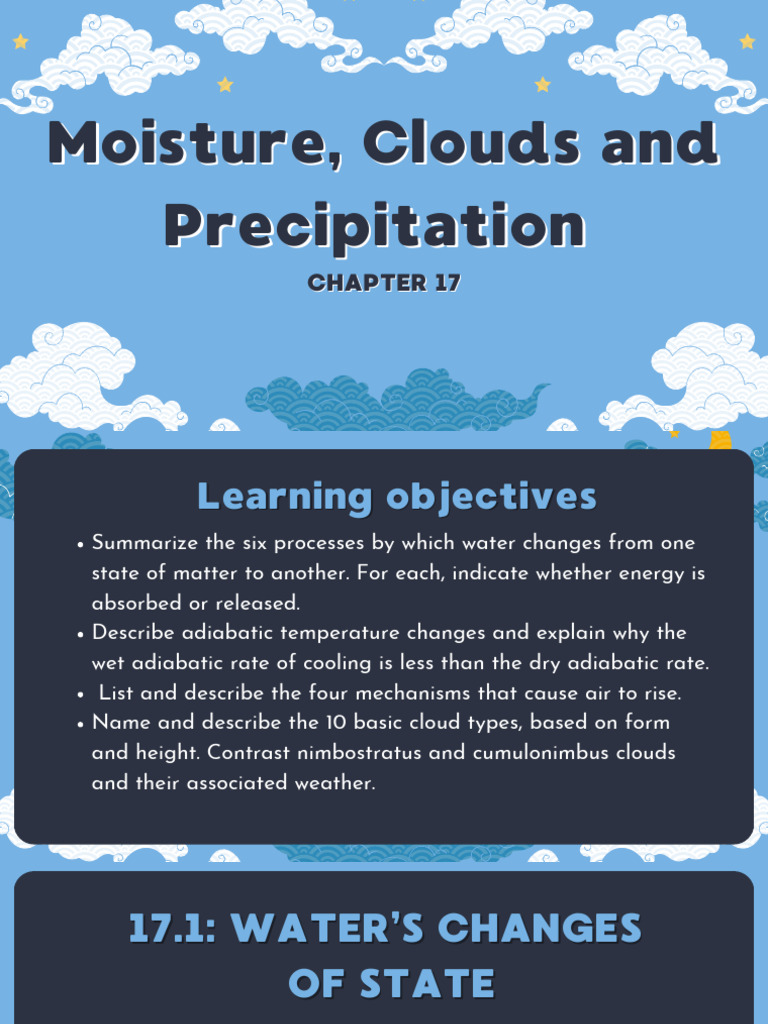 Moisture, Clouds, and Precipitation Guide | PDF | Fog | Cloud