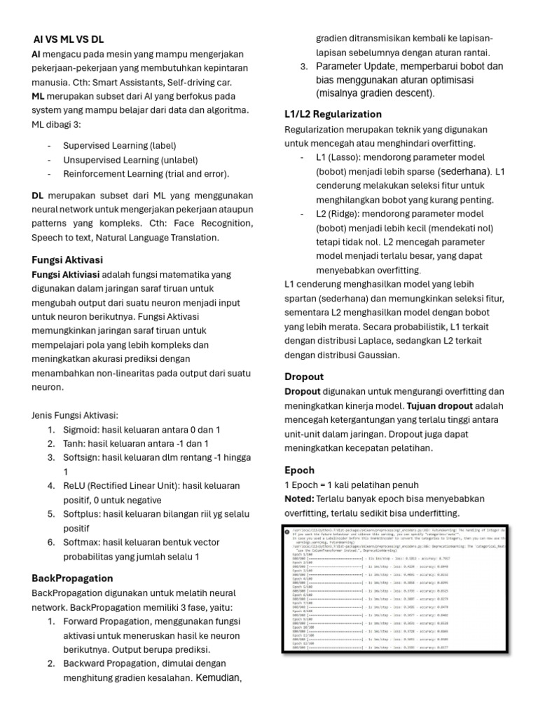 Perbandingan AI, ML, dan DL serta Tekniknya | PDF