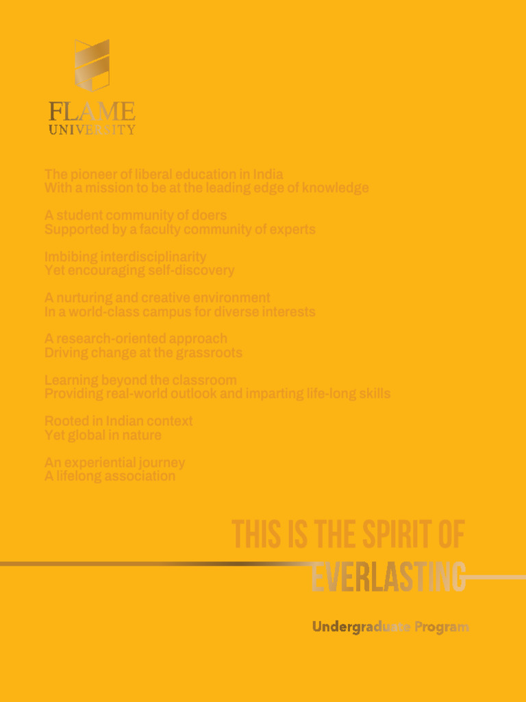 FLAME University: Pioneer of Liberal Education | PDF ...