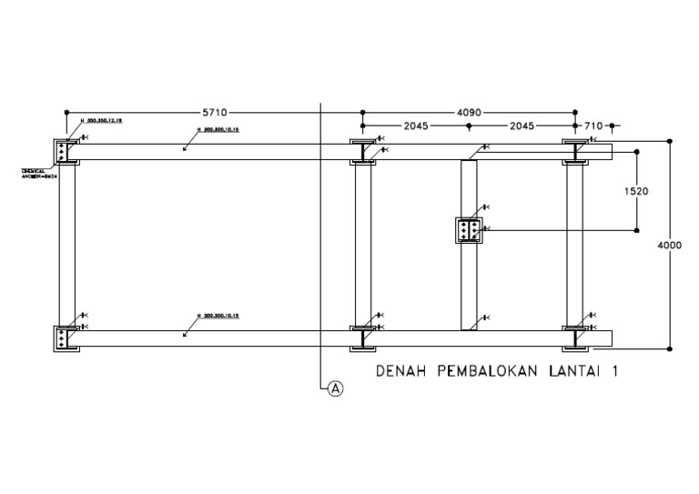 Denah Balok LT 1 Menteng | PDF