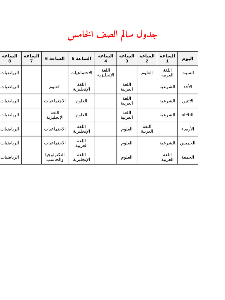 Modified Schedule | PDF