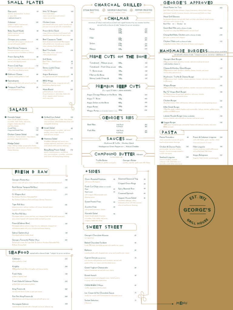 GGH Main Menu - Sep 2023 Edit 5 | PDF | Hamburgers | Salad