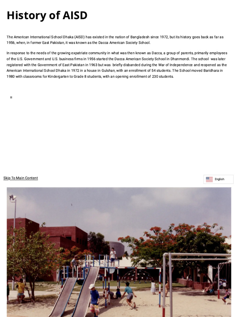 History - American International School Dhaka | PDF