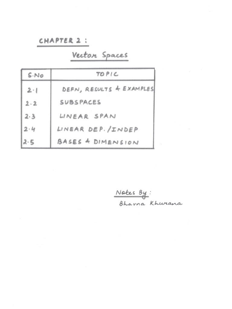Chapter-2 (Linear Algebra Book) | PDF