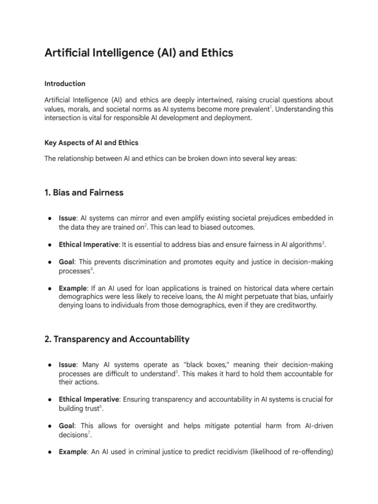 Artificial Intelligence (AI) and Ethics | PDF | Artificial Intelligence ...