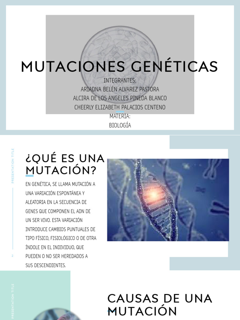 Mutaciones Genéticas | PDF | Mutación | Gene