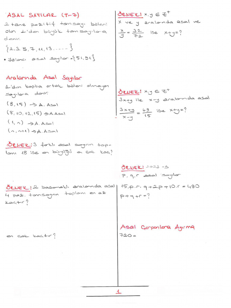 5 Asal Sayılar | PDF