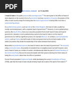 Current Heads of State 2025 List | PDF | Heads Of State | Government ...