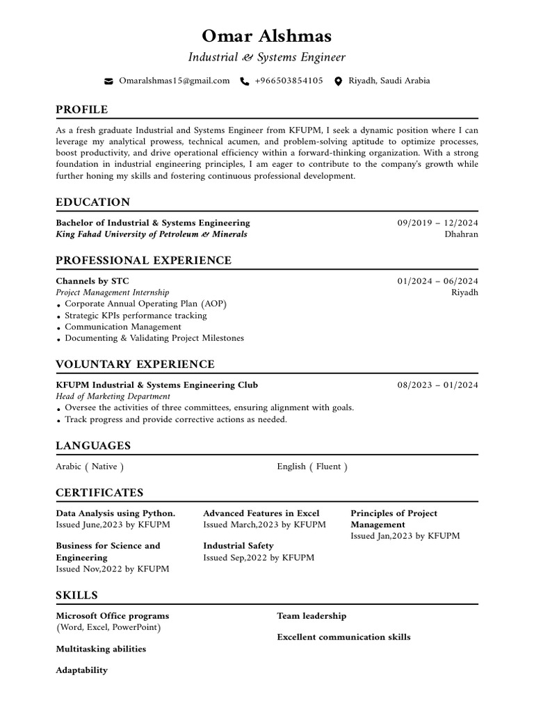 Omar Alshmas CV | PDF